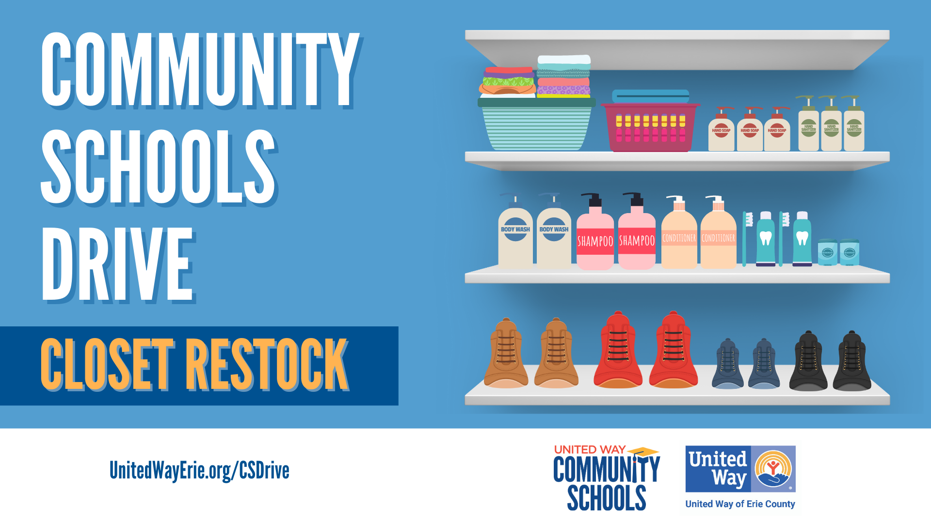 Community Schools Drive: Closet Restock - United Way of Erie County